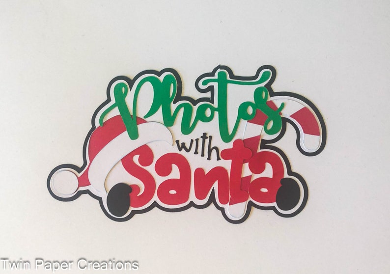 Photos With Santa Title Premade Scrapbook Pages Die Cut - Etsy