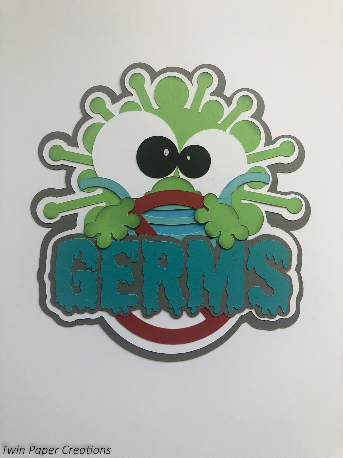 Germs Title Premade Scrapbook Pages Die Cut | Etsy