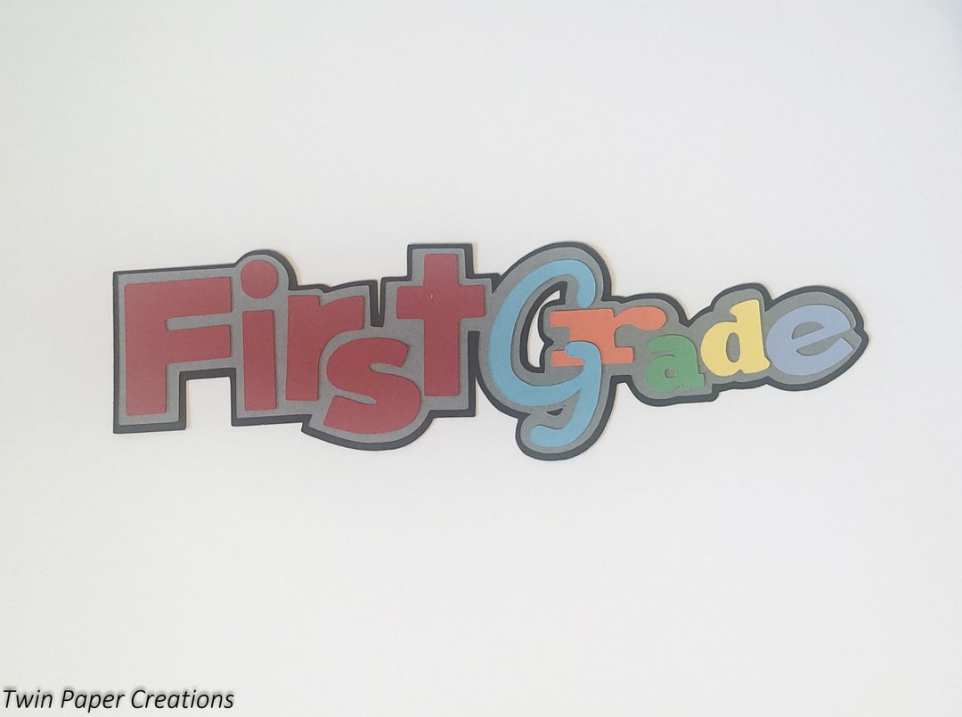 First Grade Title Premade Scrapbook Pages Die Cut - Etsy