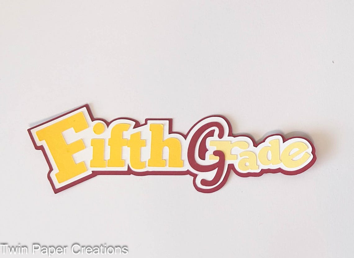 5th Grade Title Premade Scrapbook Pages Die Cut - Etsy