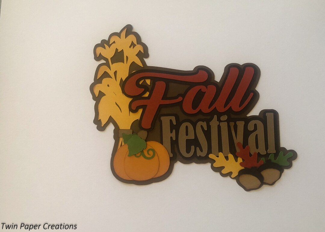Fall Festival TITLE Premade Scrapbook Pages Die Cut - Etsy