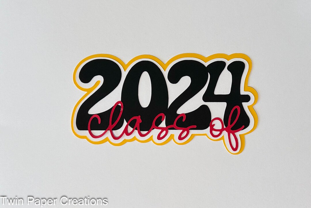 Class of 2024 Title Premade Scrapbook Pages Die Cut - Etsy