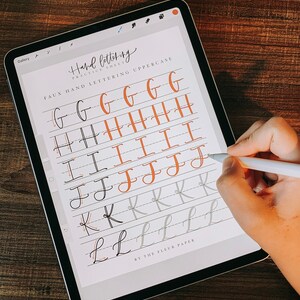 Faux Hand Lettering Practice Sheets, Calligraphy, Lowercase and ...