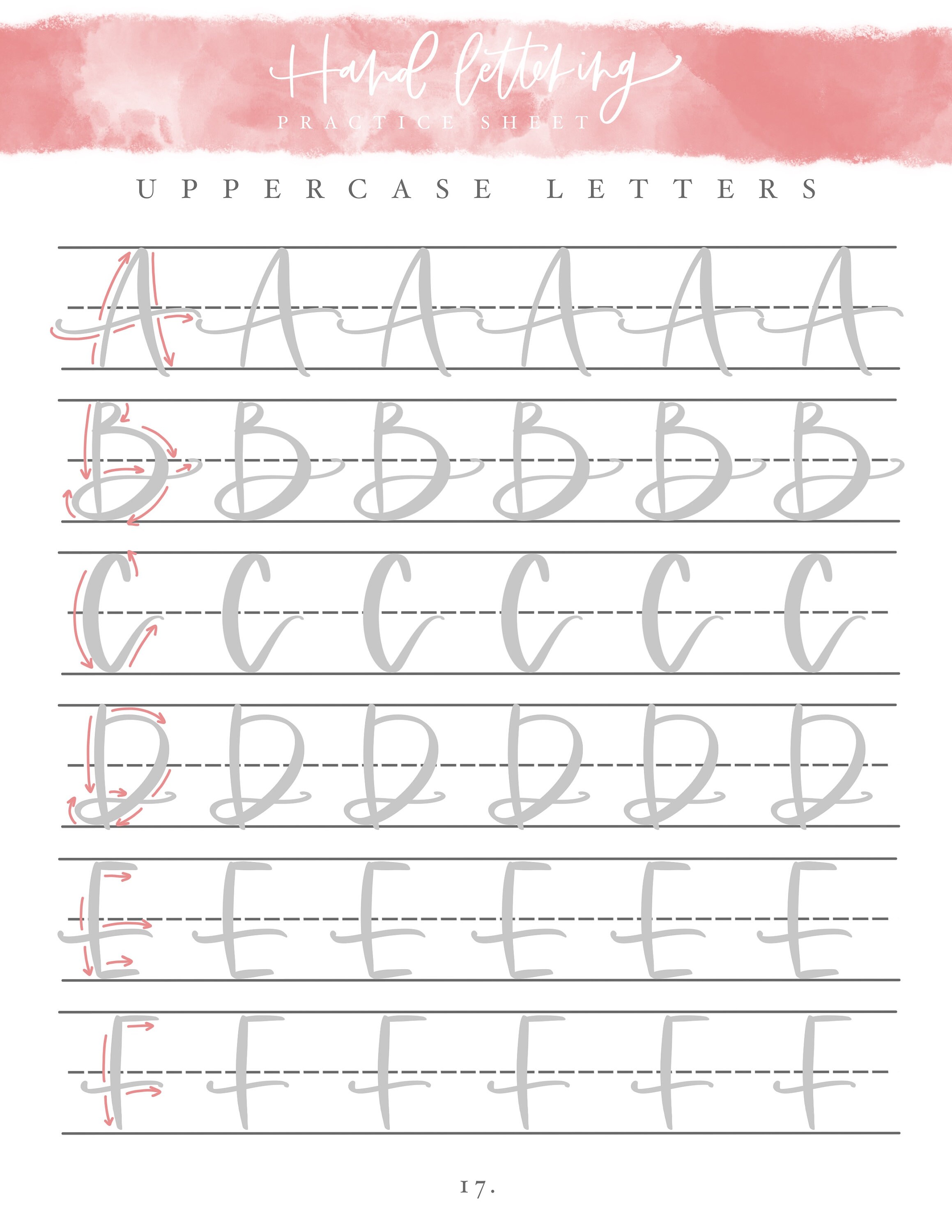 Digital Hand Lettering Workbook for Beginners, Modern Calligraphy ...