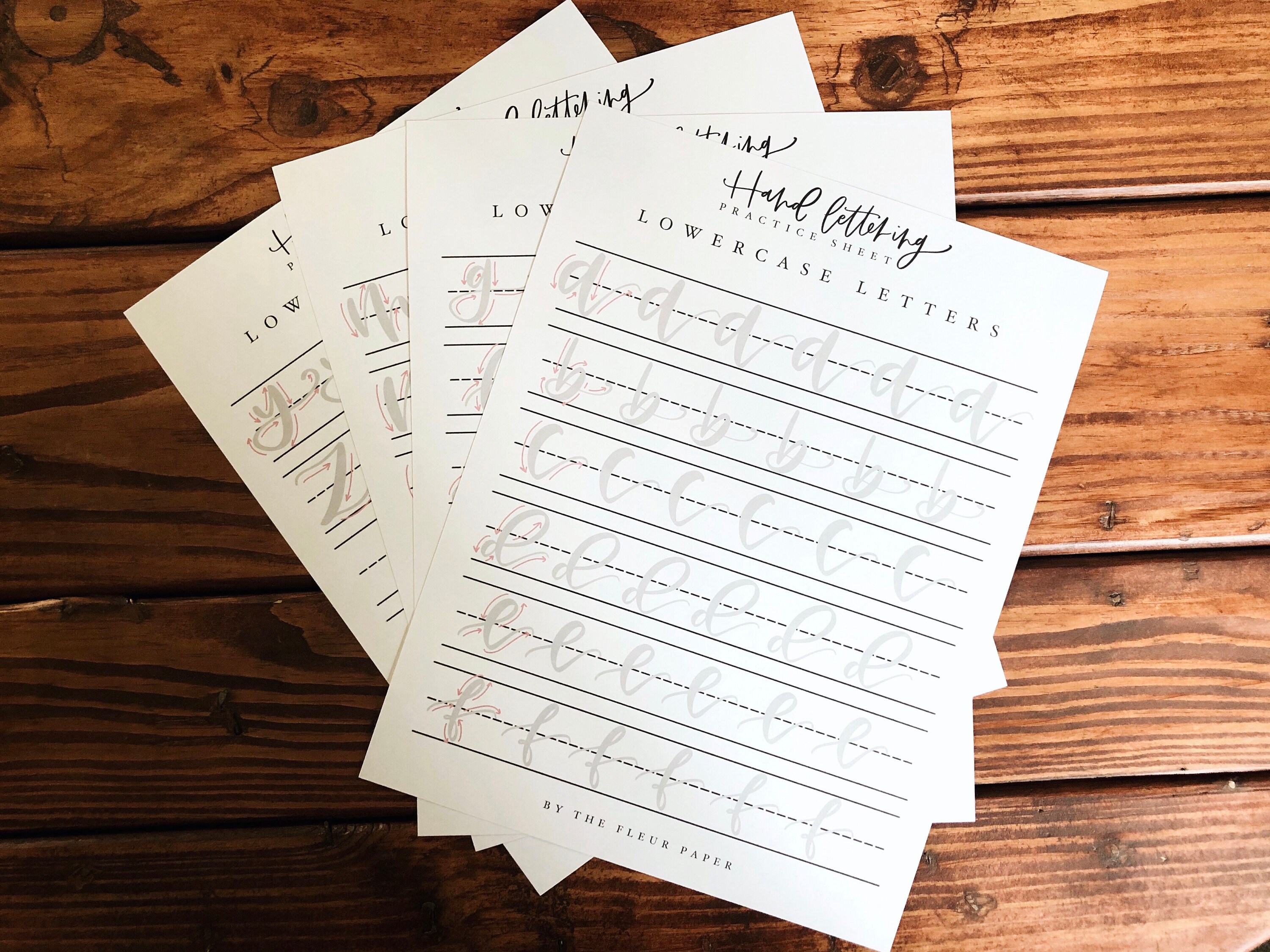 Bundle Hand Lettering Practice Sheets Worksheet for - Etsy