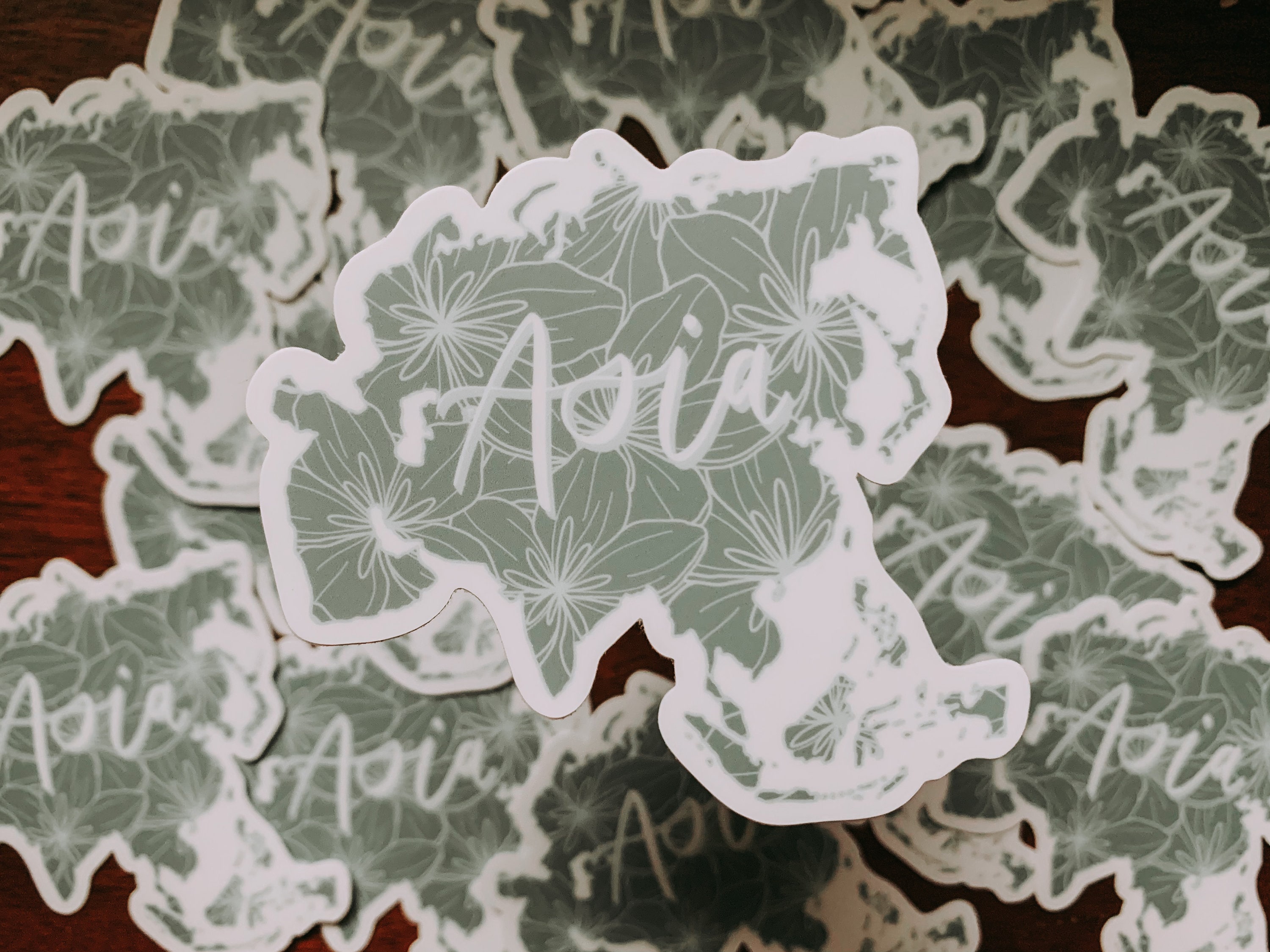 Car Decal Asia Continent Sticker Vinyl Asia Art Asia Map Weatherproof ...