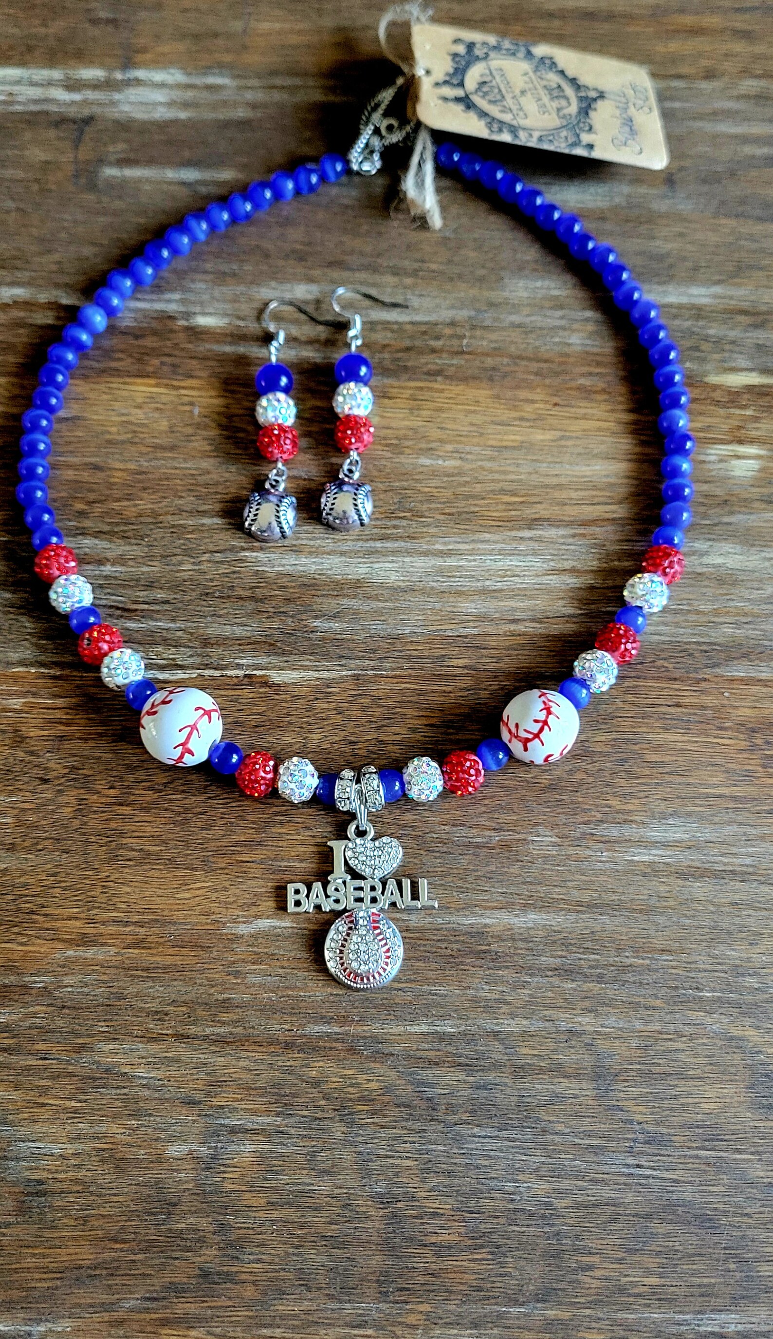 Baseball Necklace Set - Etsy