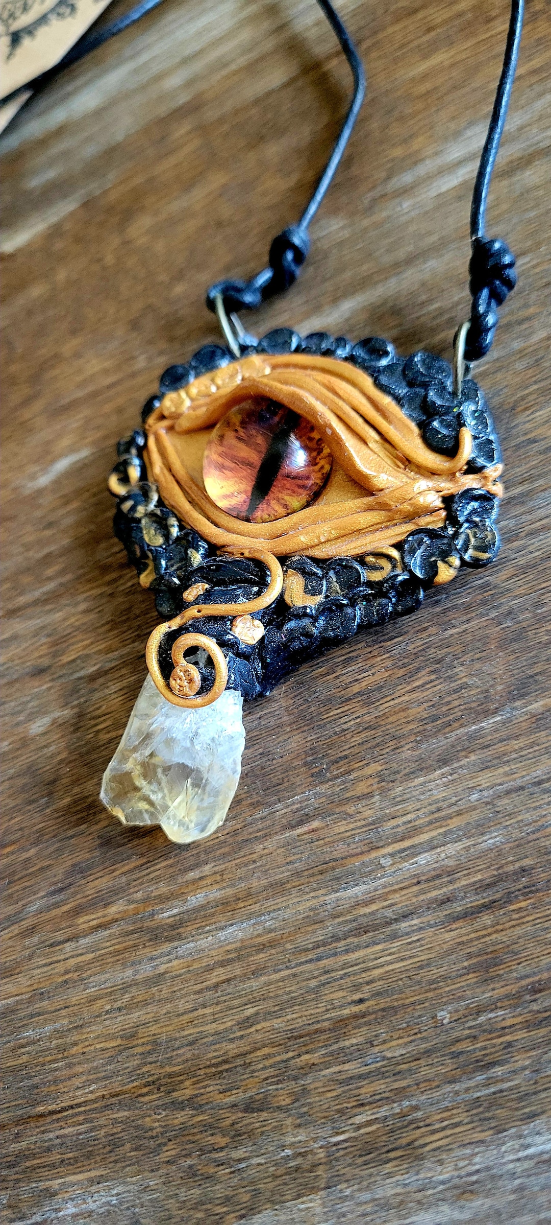 Dragons Eye With Citrine Quartz Crystal - Etsy