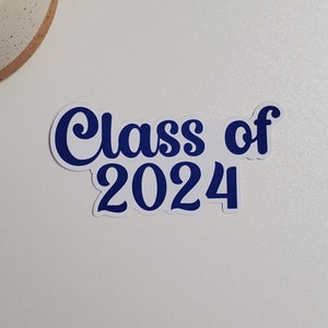 Class of 2024 Sticker Choose a Color Contour Cut, Glossy Vinyl - Etsy