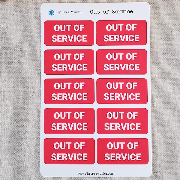 Out of Service Sign - Etsy