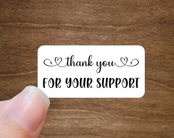 Thank You for Your Support Stickers - Etsy