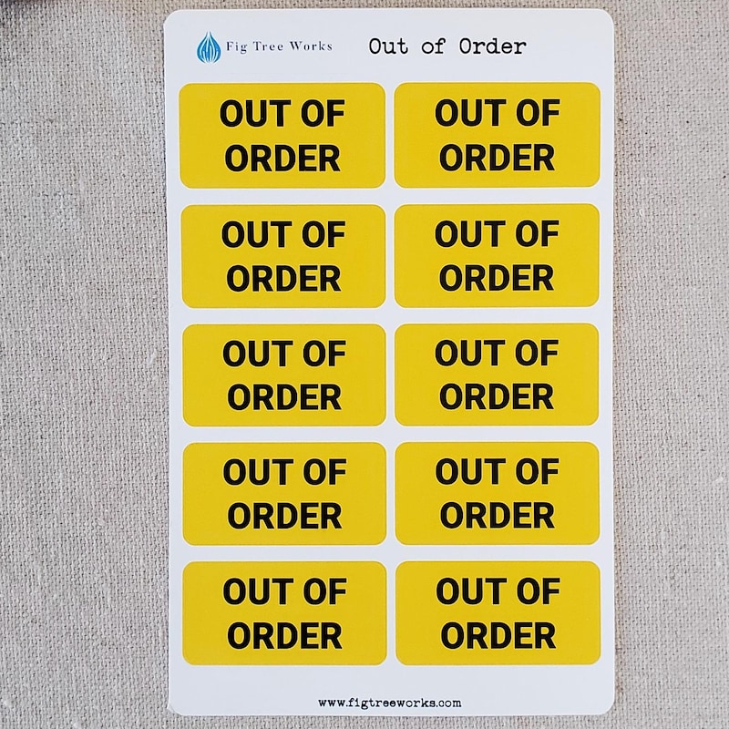 Out of Order Signs - Etsy