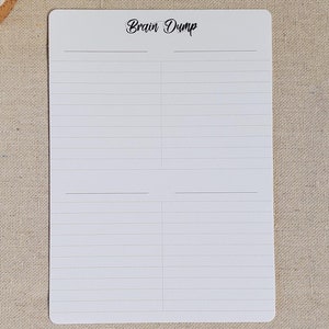 Blank Brain Dump Sticker for Planners and Journals | Matte Finish, 5" X ...