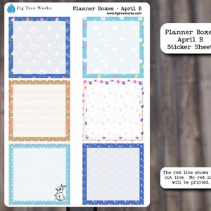 Planner Boxes Sticker Sheet | Planner and Journal Stickers | Decoration ...