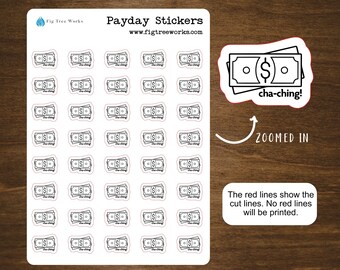Payday Dollar Planner Sticker Sheet Pay Day Icon Stickers - Etsy