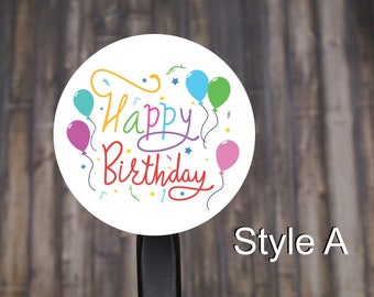Feliz Cumpleaños Round Stickers, Gift Card Envelope Seals, Gift Wrap ...