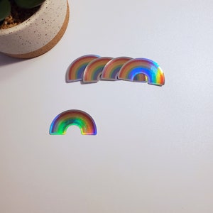Retro Rainbow Holographic Vinyl Sticker | Die Cut - Etsy
