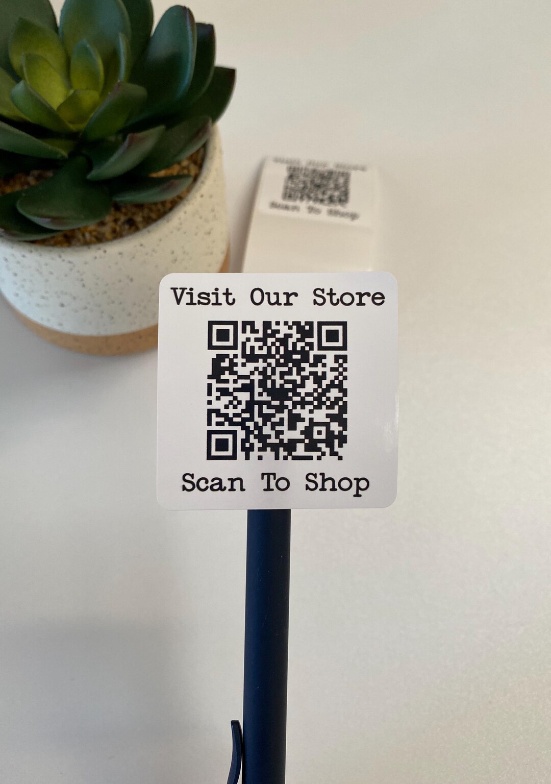 Custom QR Code Square Stickers | 2" X 2" Square Labels | Personalized ...