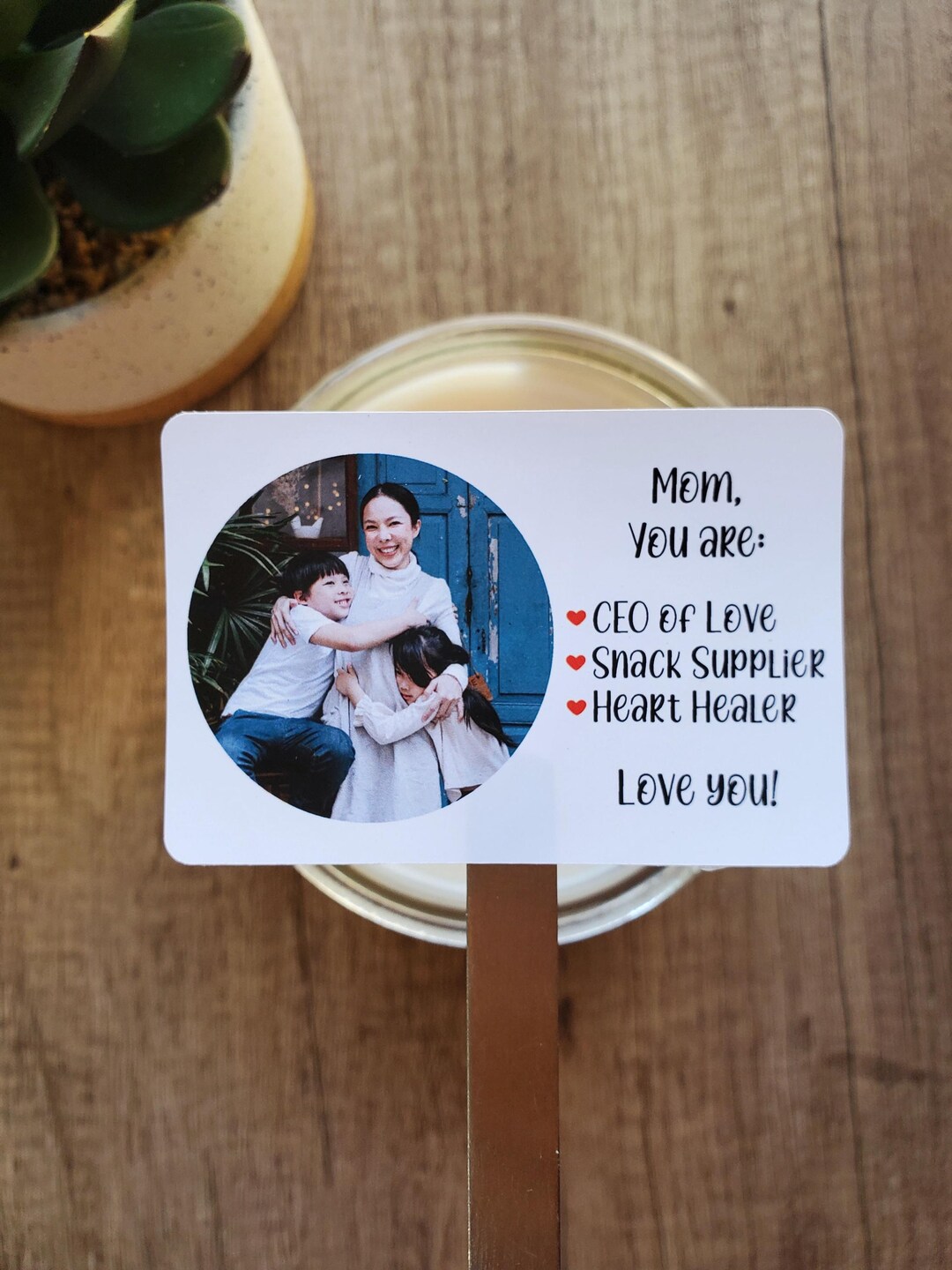 Personalized Candle Sticker Label for Mom for Mother's Day, Birthdays ...