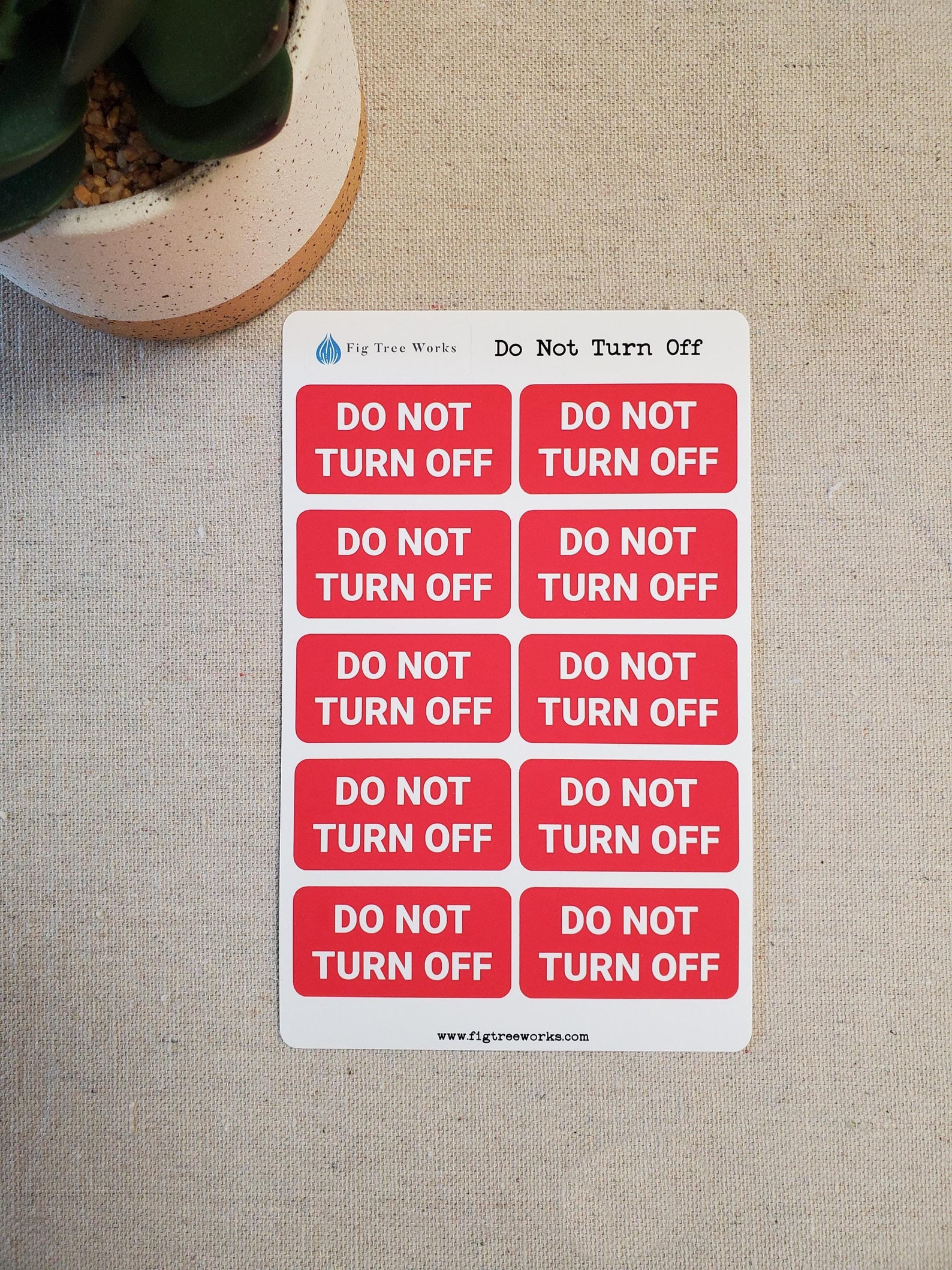 Do Not Turn off Sticker Sheet | Planner and Journal Stickers ...