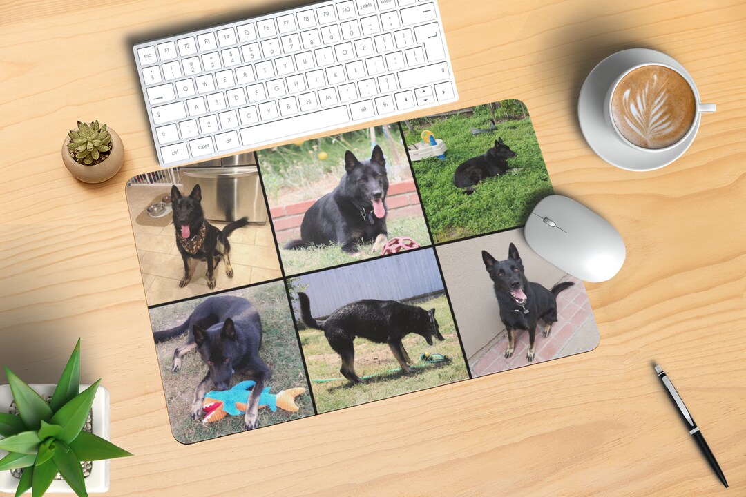 Custom Photo Collage Desk Mat 16 X 10 Large Mouse Pad Add up to 9 ...