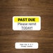 Past Due Labels for Billing and Invoices Reminder Labels - Etsy