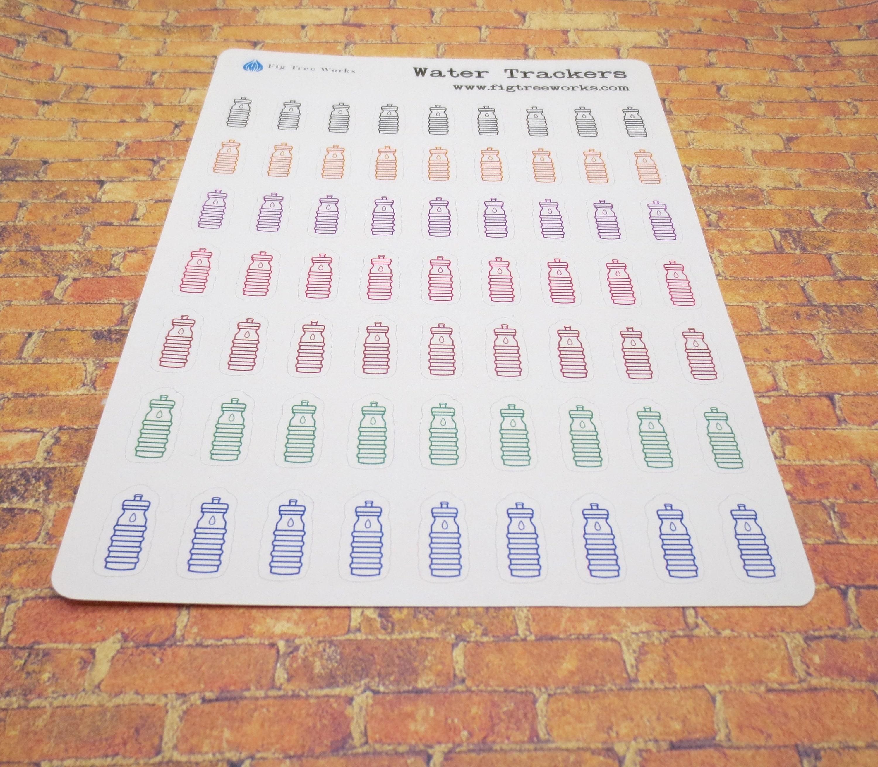 Water Tracker Stickers Hydrate Water Tracker Sticker Sheet | Etsy