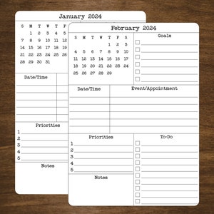 Month at A Glance Calendar Stickers for Planners and Journals | 2025 ...