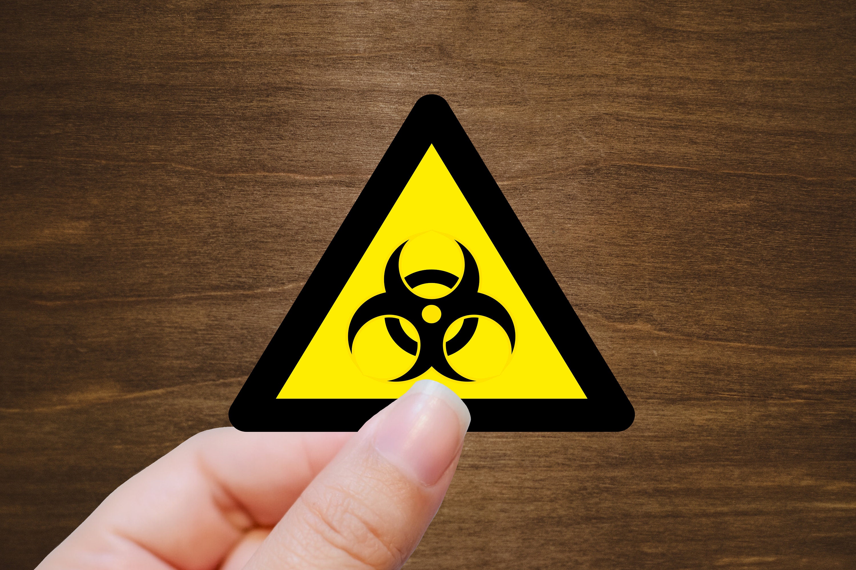 Biohazard Warning Vinyl Sticker Die Cut Glossy Vinyl | Etsy