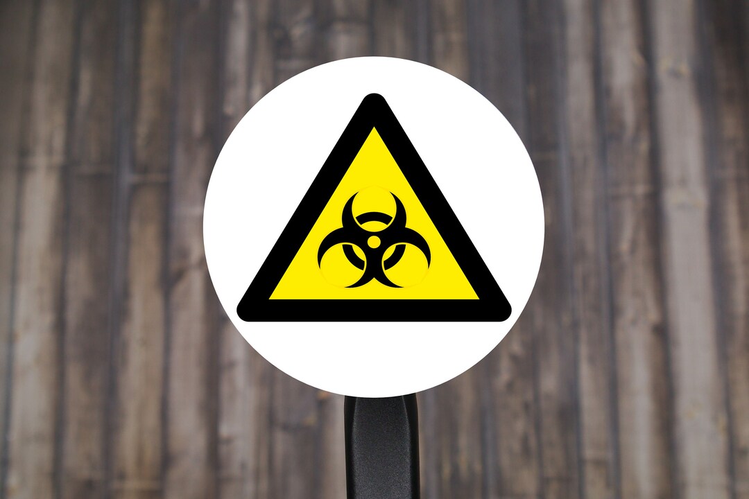 Biohazard Warning Label Round Stickers, Warning Seals, Warning Stickers ...