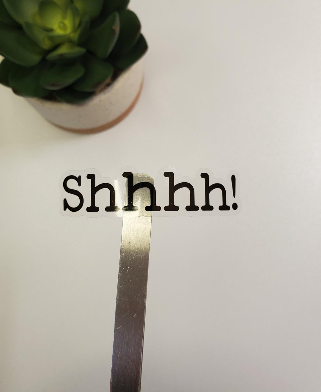 Shhhh! Text Sticker for Laptops, Water Bottles, Phone Cases | Die Cut ...