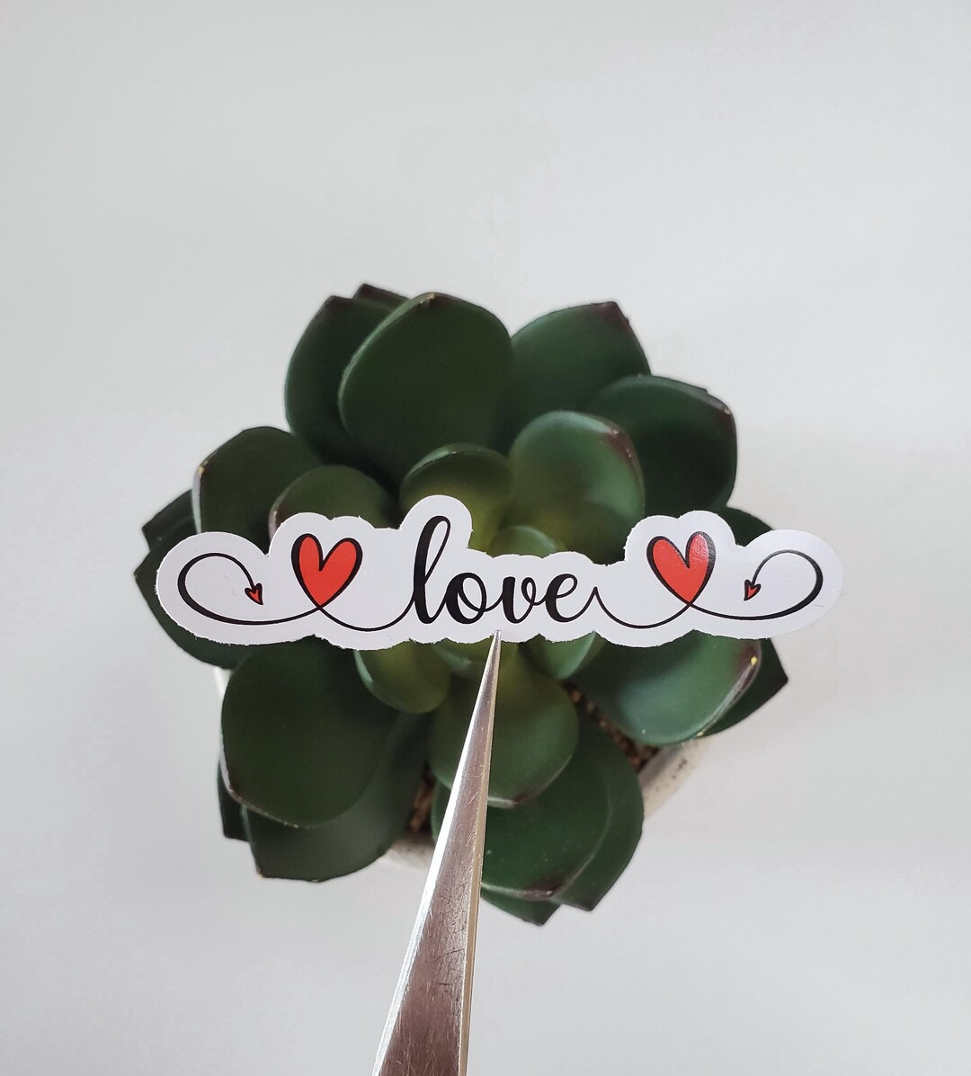 Small Love Text Vinyl Sticker | Love Sticker | Valentine Gift ...