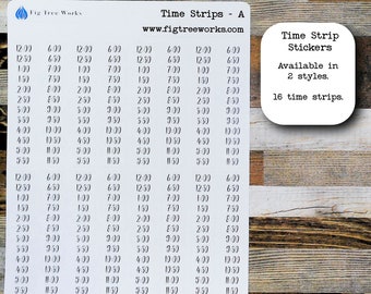 Time Strip Stickers Planner and Journal Stickers Matte | Etsy