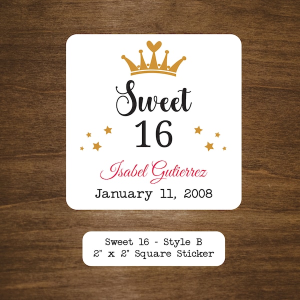 Sweet 16 Stickers - Etsy