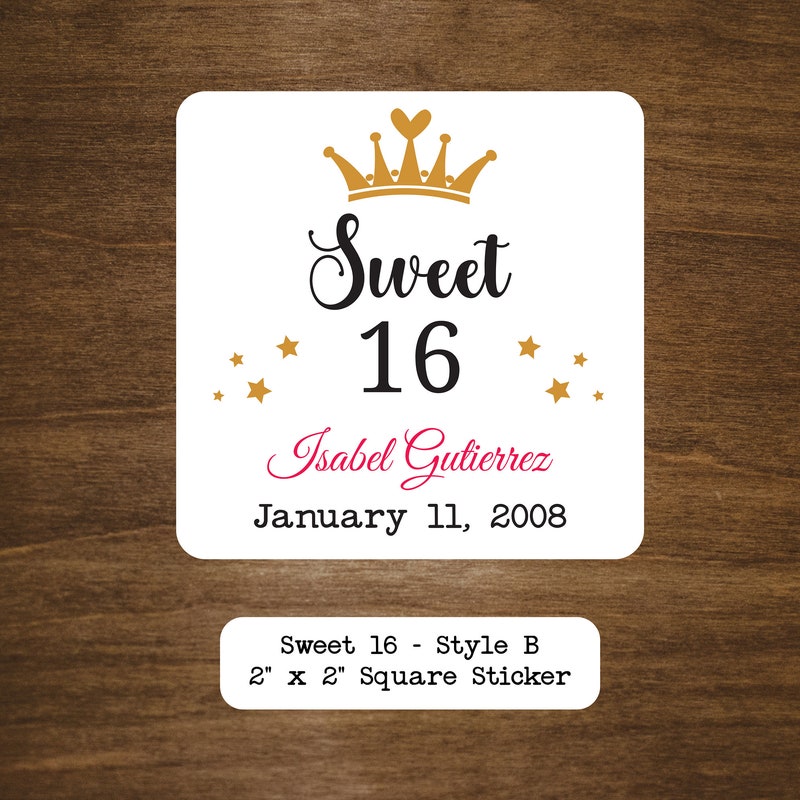 Sweet 16 Stickers - Etsy