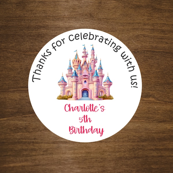 Princess Circle Stickers - Etsy