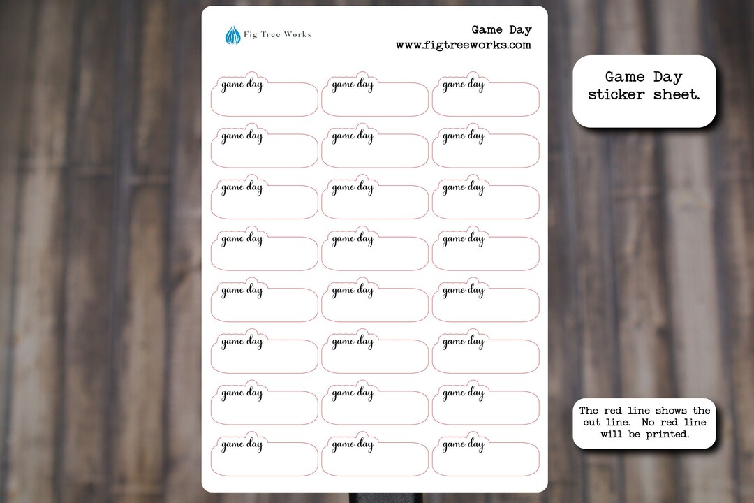 Game Reminder Stickers, Sports Reminder Stickers, Sport Game Labels for ...