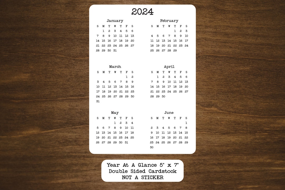 Year at A Glance Cardstock Calendar Double Sided | 2025 - 2027 | Start ...