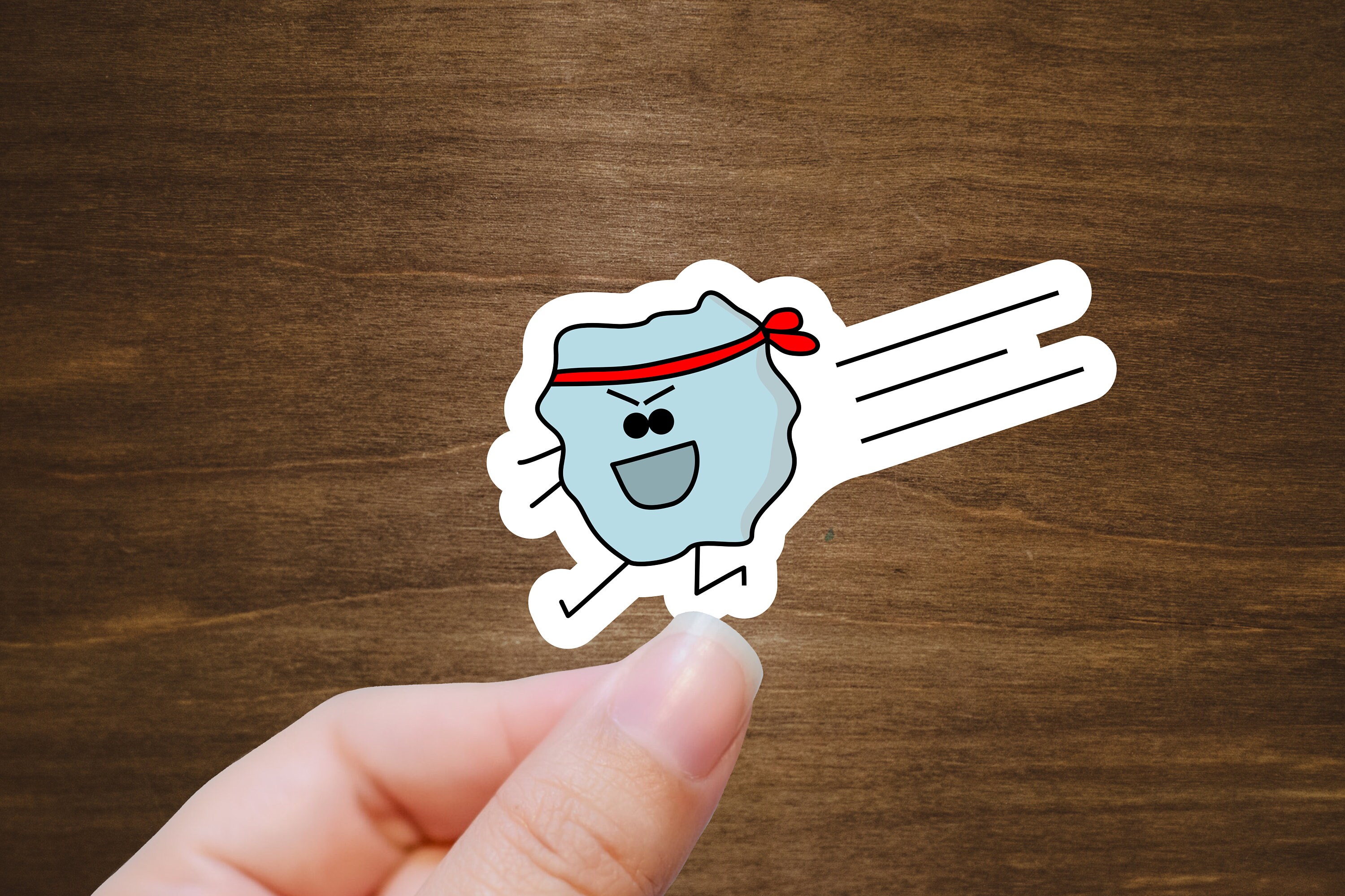 Moon and Karate Asteroid Sticker | Die Cut, Glossy, Vinyl | Moon ...