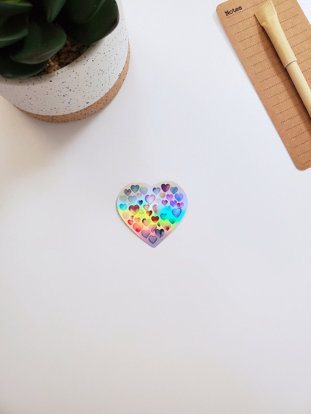 Heart Holographic Vinyl Sticker | Die Cut - Etsy