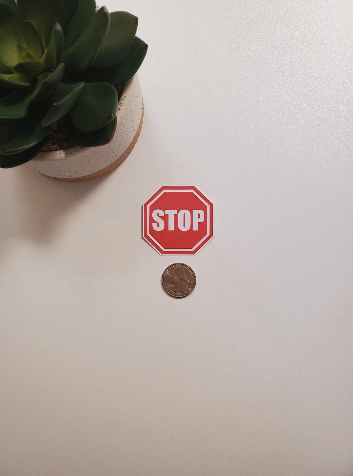 Stop Sign Vinyl Sticker | Die Cut, Glossy, Vinyl | 2" Sticker - Etsy