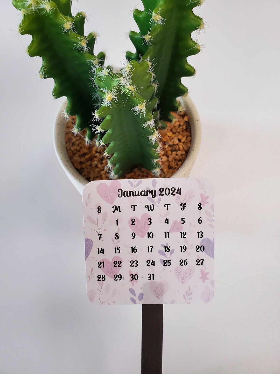 Mini Calendar Stickers With Hearts for Planners and Journals | Monthly ...