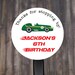 Race Car Birthday Round Stickers With Custom Name and Age | 2" Circle ...
