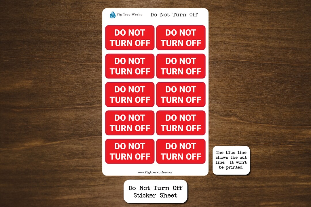 Do Not Turn off Sticker Sheet Planner and Journal Stickers Decoration ...