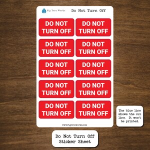 Do Not Turn off Sticker Sheet Planner and Journal Stickers Decoration ...