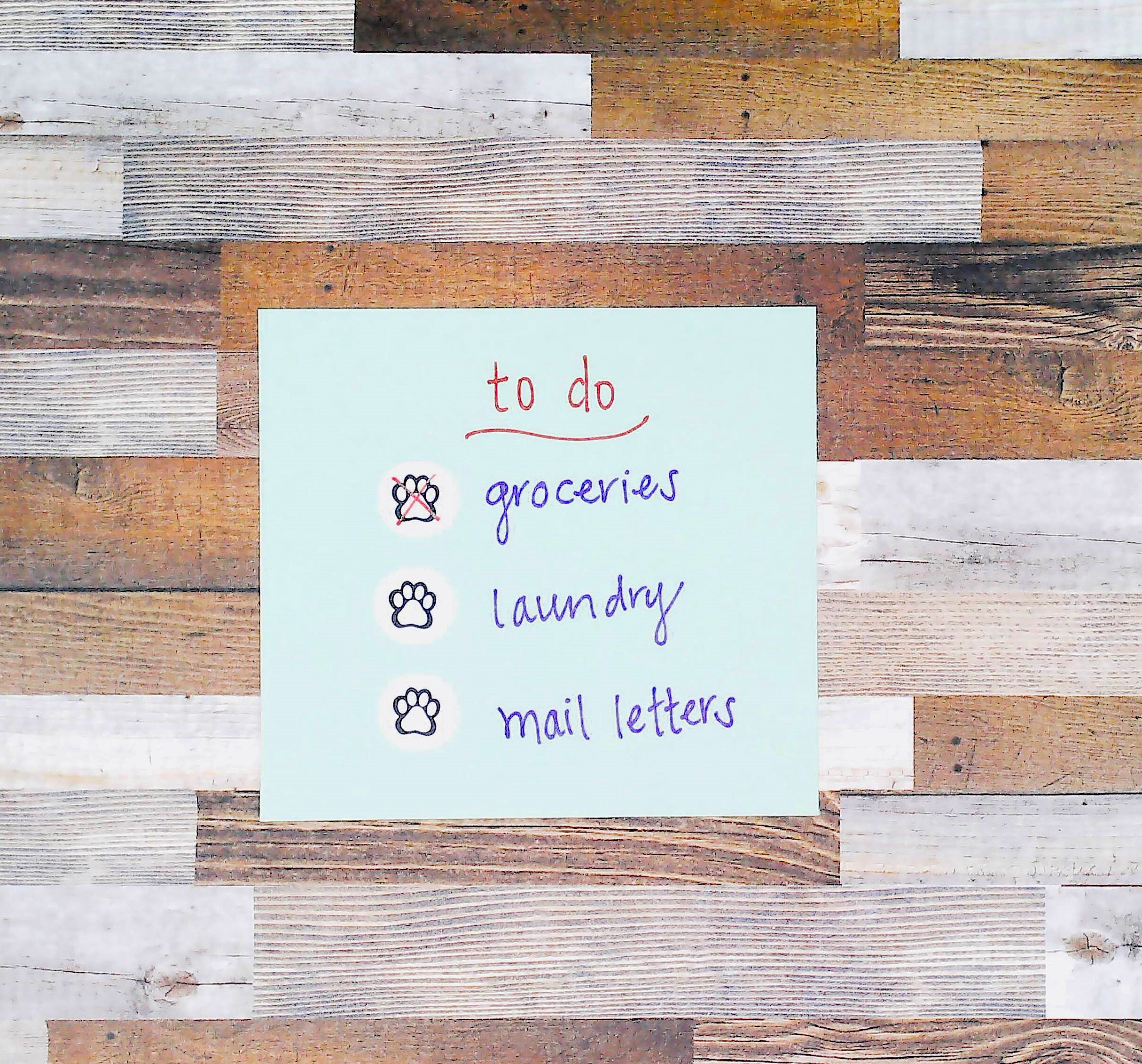 Round Paw Checklist Mini Sticker Sheet for Planners Journals | Etsy