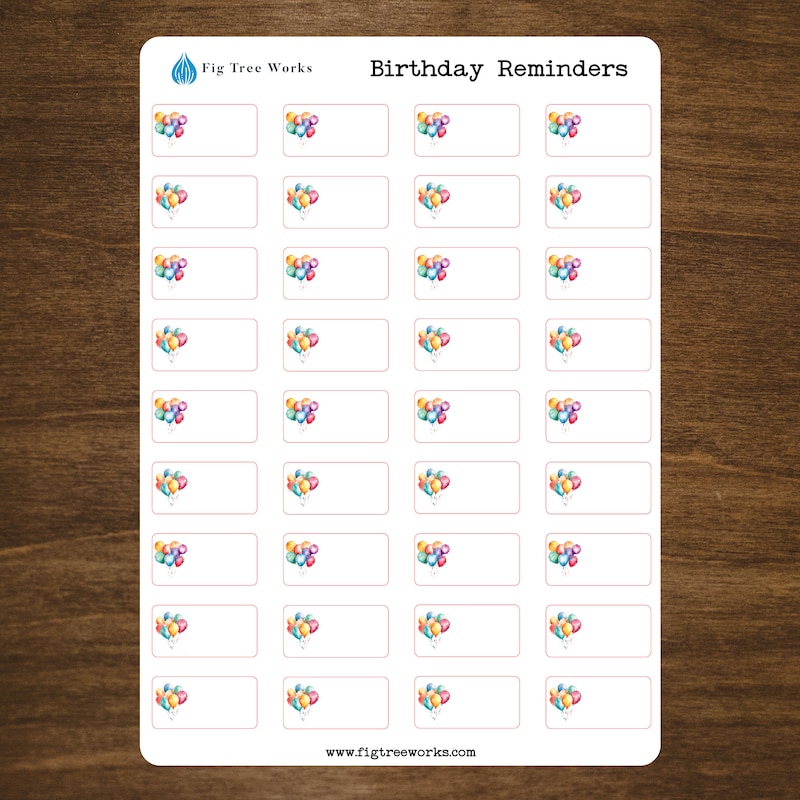 Birthday Planner Stickers - Etsy