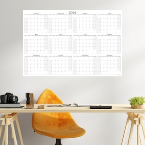 Large Wall Calendar Annual Planner 2024, 2025, or 2026 Start on Any ...