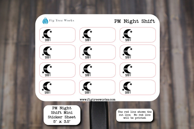 Work Schedule Mini Sticker Sheet Night Shift Stickers for - Etsy