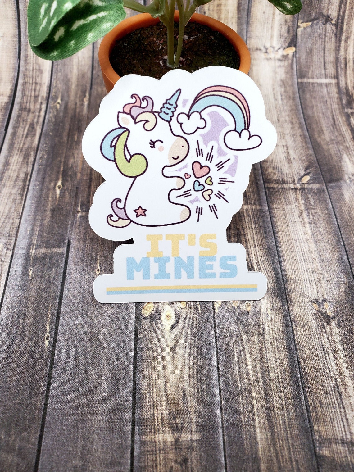 It's Mines Sticker Die Cut Glossy Vinyl Things Kids | Etsy